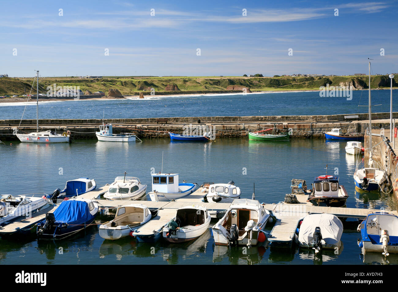 UK Scotland Aberdeenshire Cullen The harbour and bay Stock Photo - Alamy