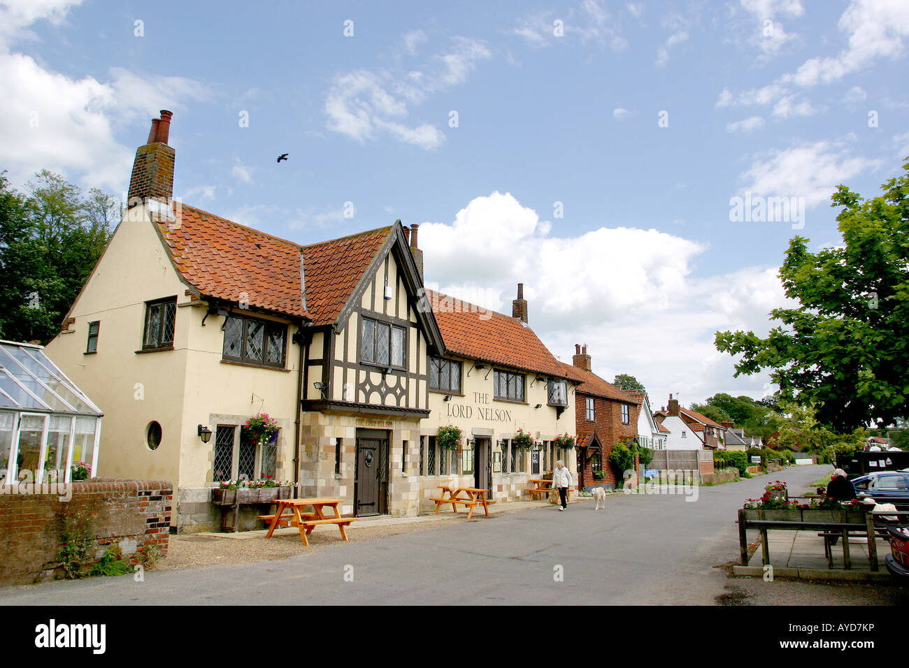 UK Norfolk Broads Reedham staithe and Lord Nelson pub Stock Photo - Alamy
