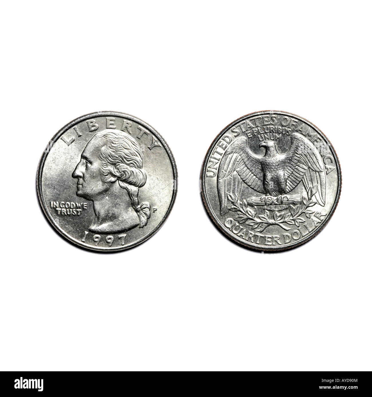 "QUARTER DOLLAR OBVERSE AND REVERSE Stock Photo - Alamy