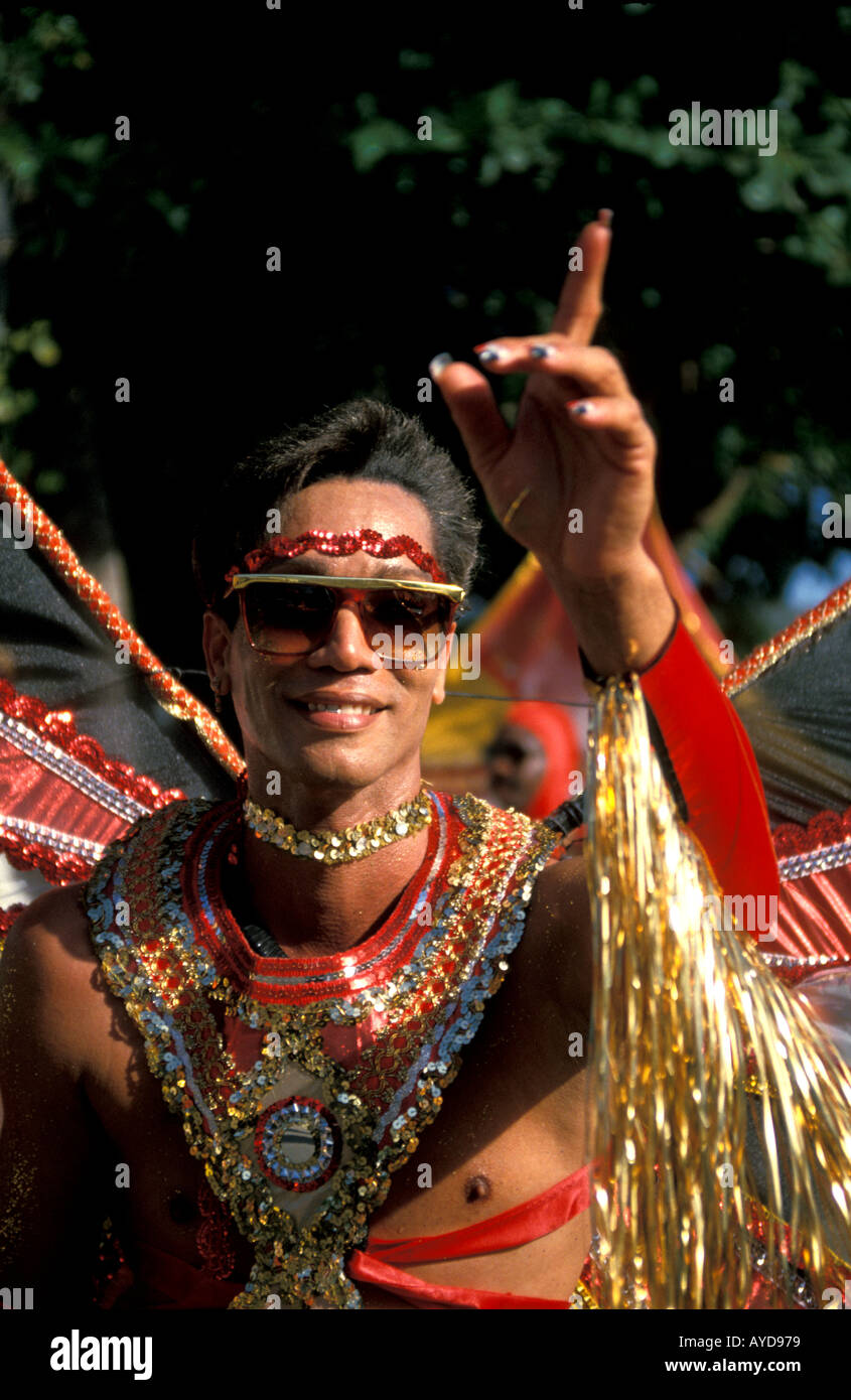 St Maarten Carnival man in costume Stock Photo - Alamy