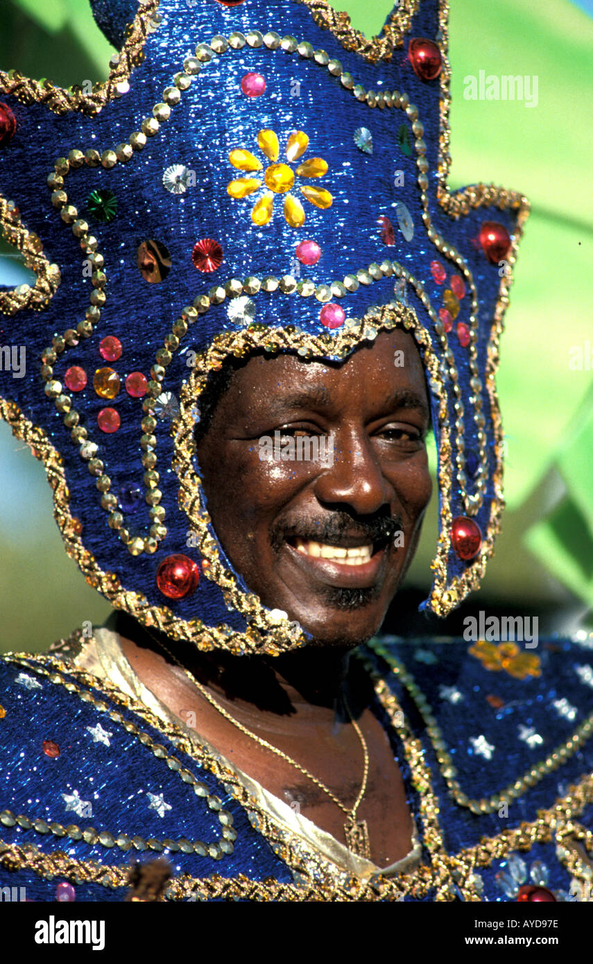 St Maarten Carnival Man in colorful costume Stock Photo - Alamy