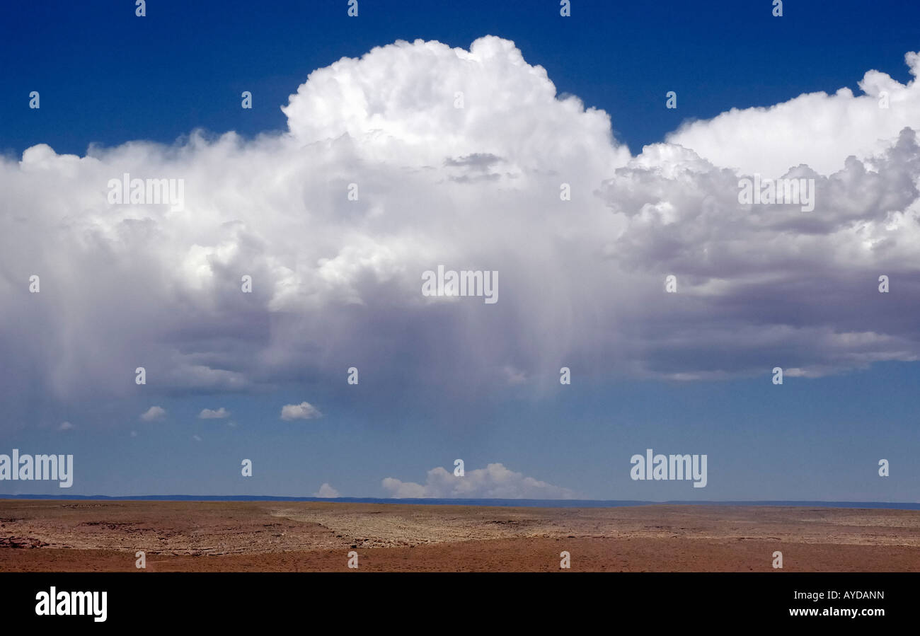 Northern Arizona landscape raincloud moves across the high desert Stock ...