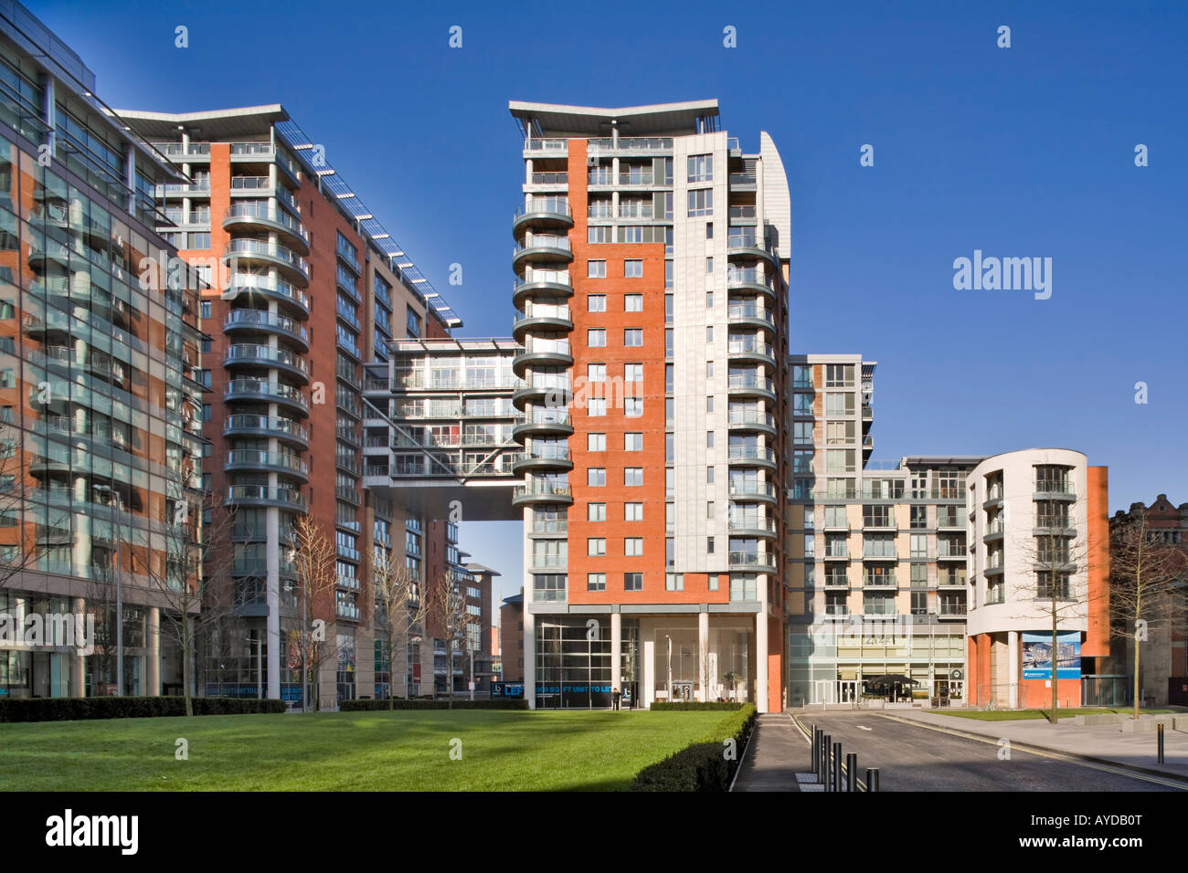 Leftbank Apartments, Spinningfields, Manchester, exterior view Stock ...
