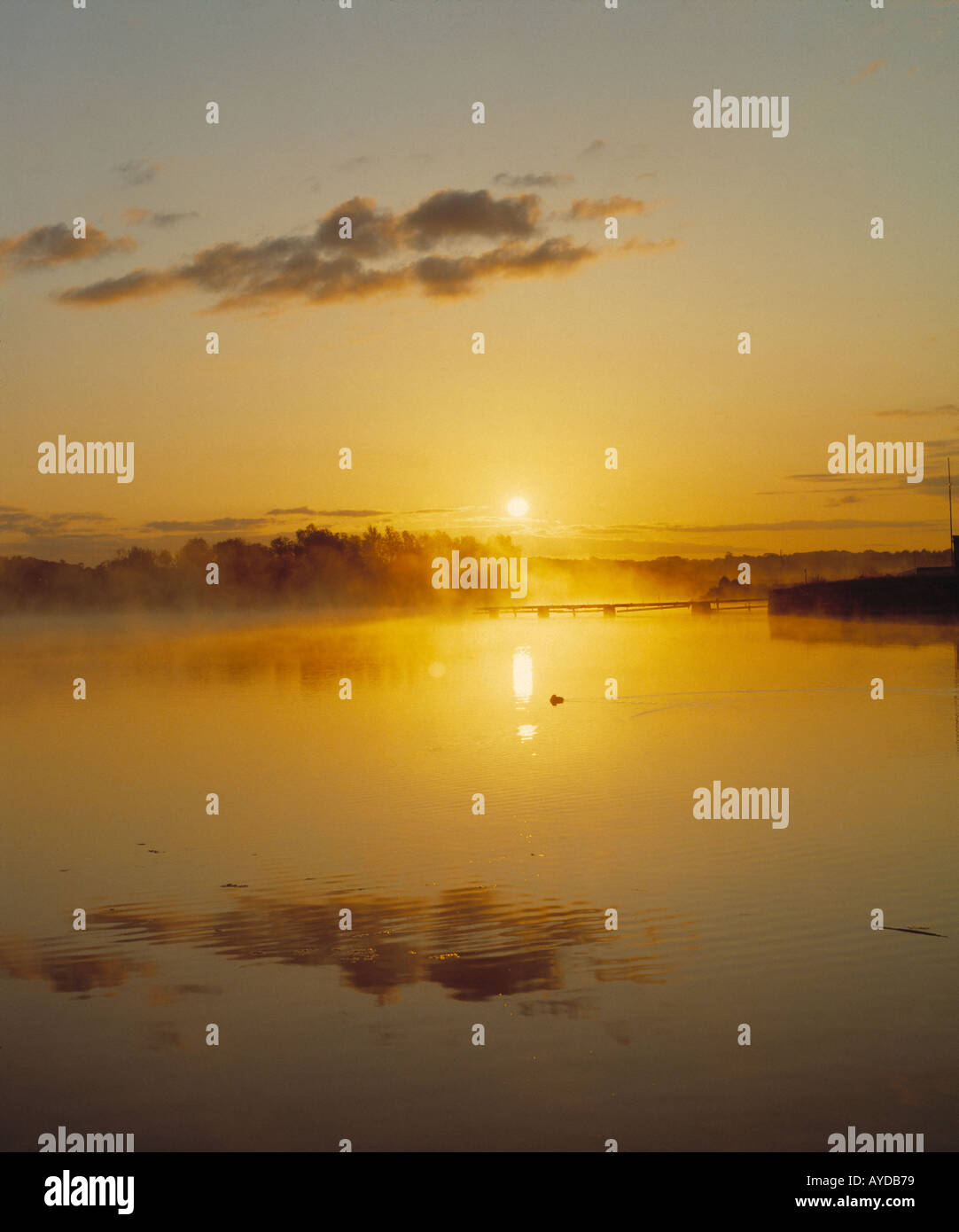 Dawn on lake hi-res stock photography and images - Alamy