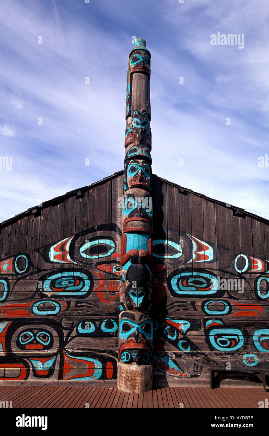 Alaska Haines Chilkat Tribal House Stock Photo - Alamy