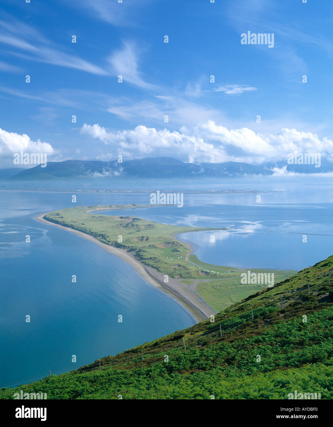 sand spit dividing atlantic from a fresh water river estuary on the ...
