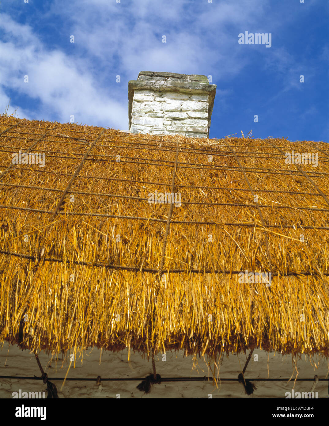 ireland county donegal, teelin, raditional roofing material on a ...