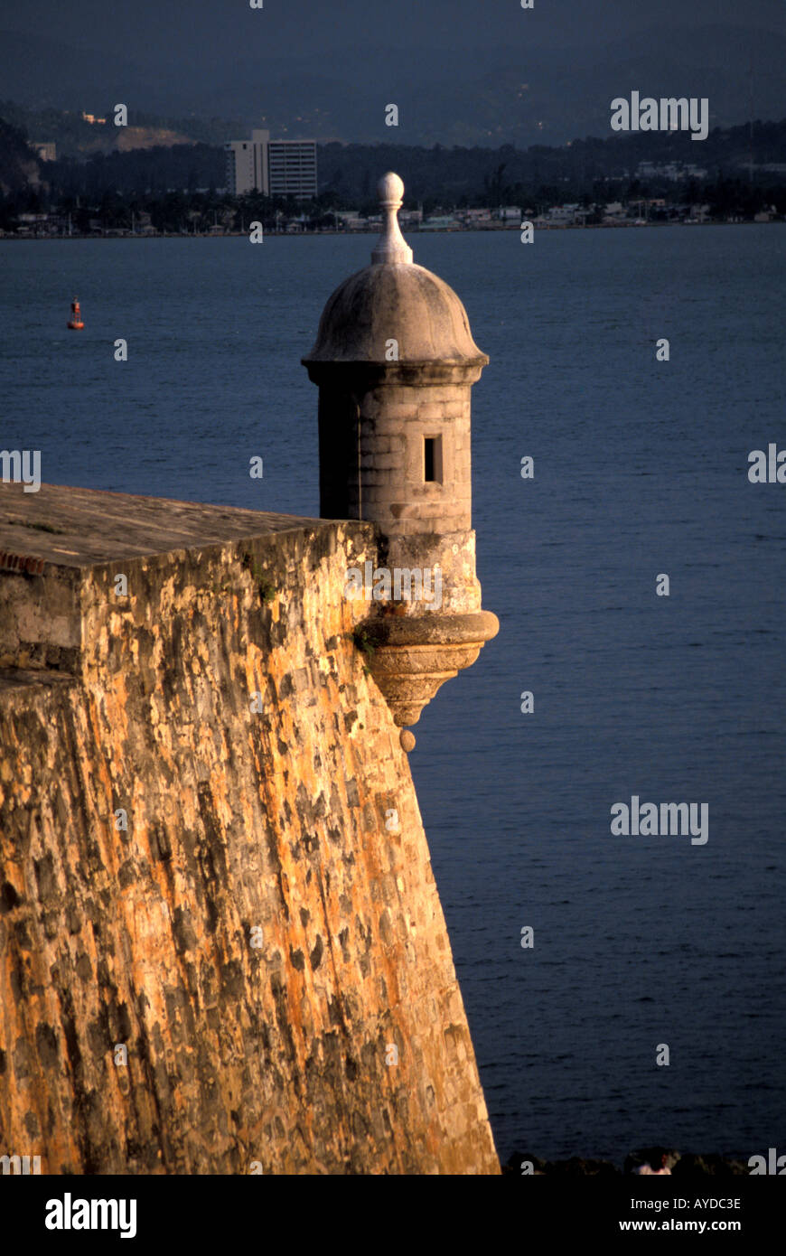 Puerto Rico Old San Juan City Wall with sentry box (garita Stock Photo ...