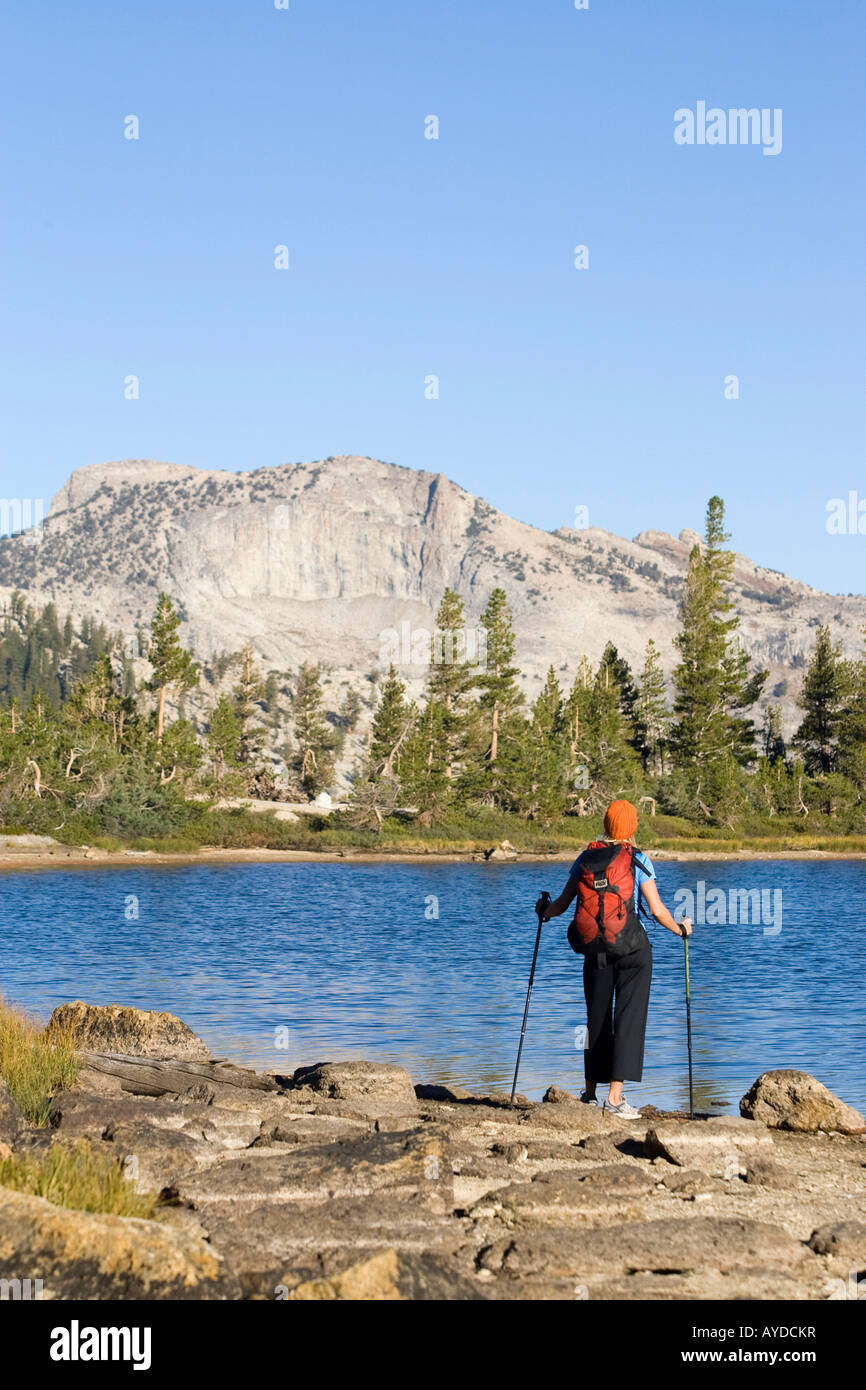 Alicia Ritter backpacking in Yosemite National Park CA Stock Photo - Alamy