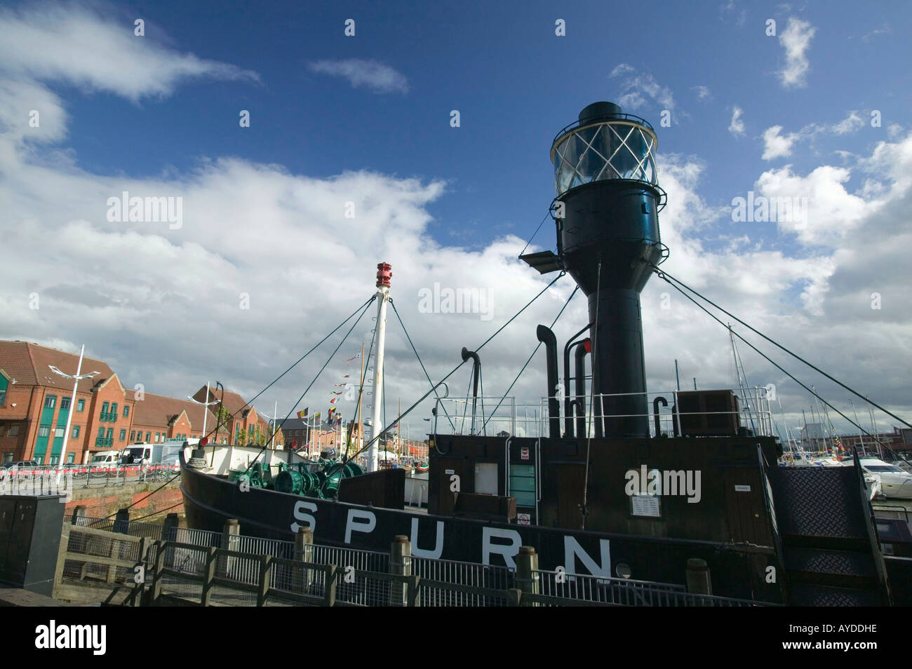 The old Spurn Light Ship in Hull Marina, Hull, Yorkshire, UK Stock ...