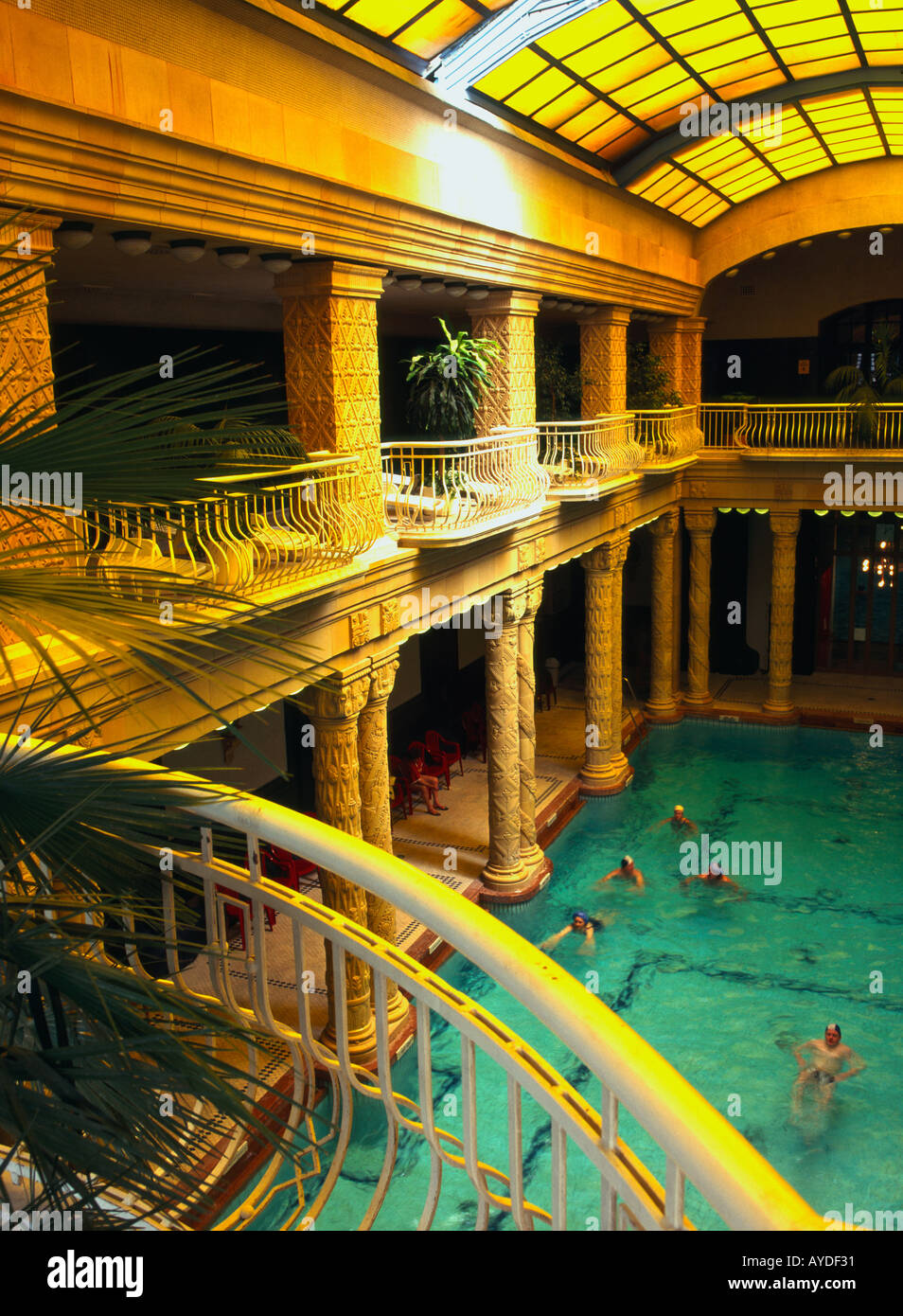 central europe Hungary Budapest Gellert baths spa in Gellert hotel view ...