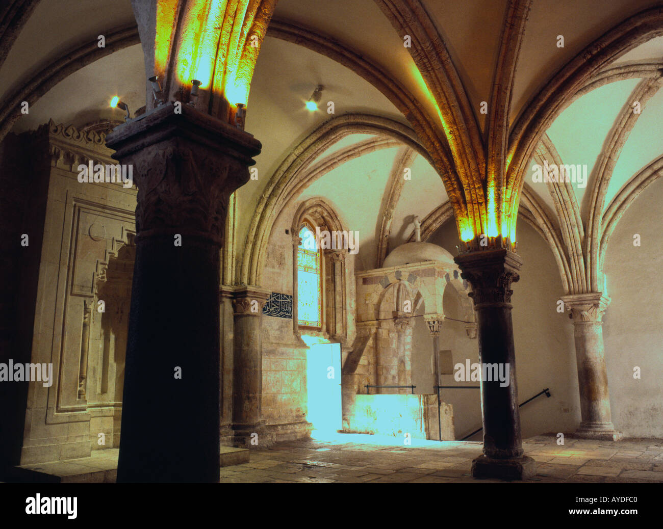 Israel Jerusalem Mount Zion Coenaculum room of the last supper view ...