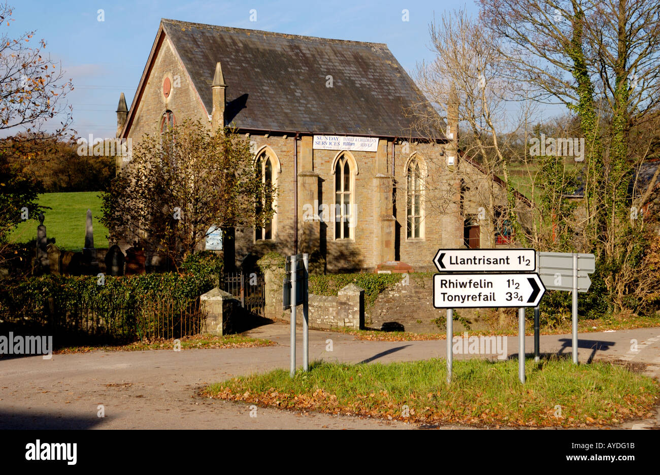 Castellau Chapel near Llantrisant South Wales UK built 1843 rebuilt ...