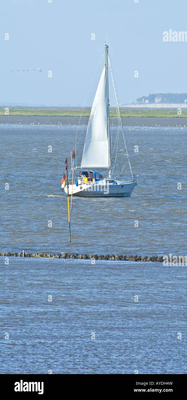 sailing ship on the North Sea Stock Photo - Alamy