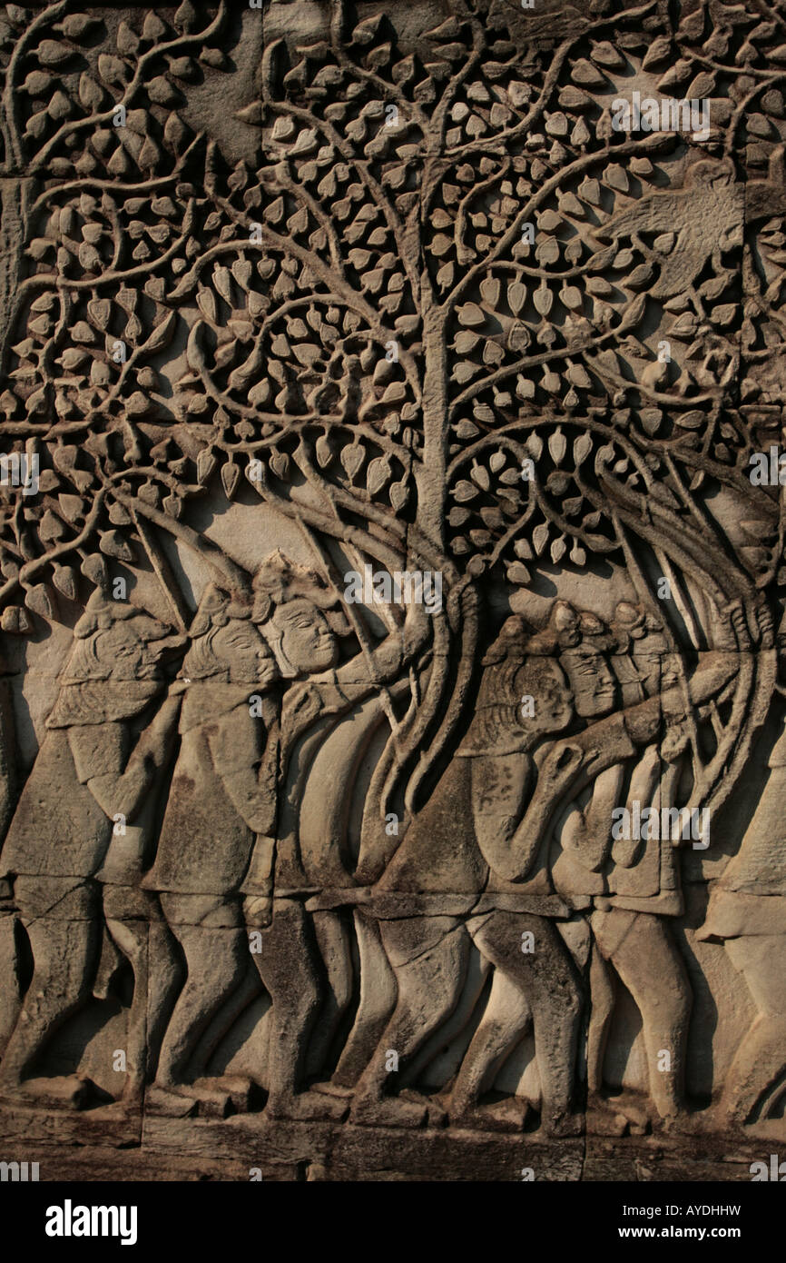 Bayon Bas Relief Stock Photo - Alamy