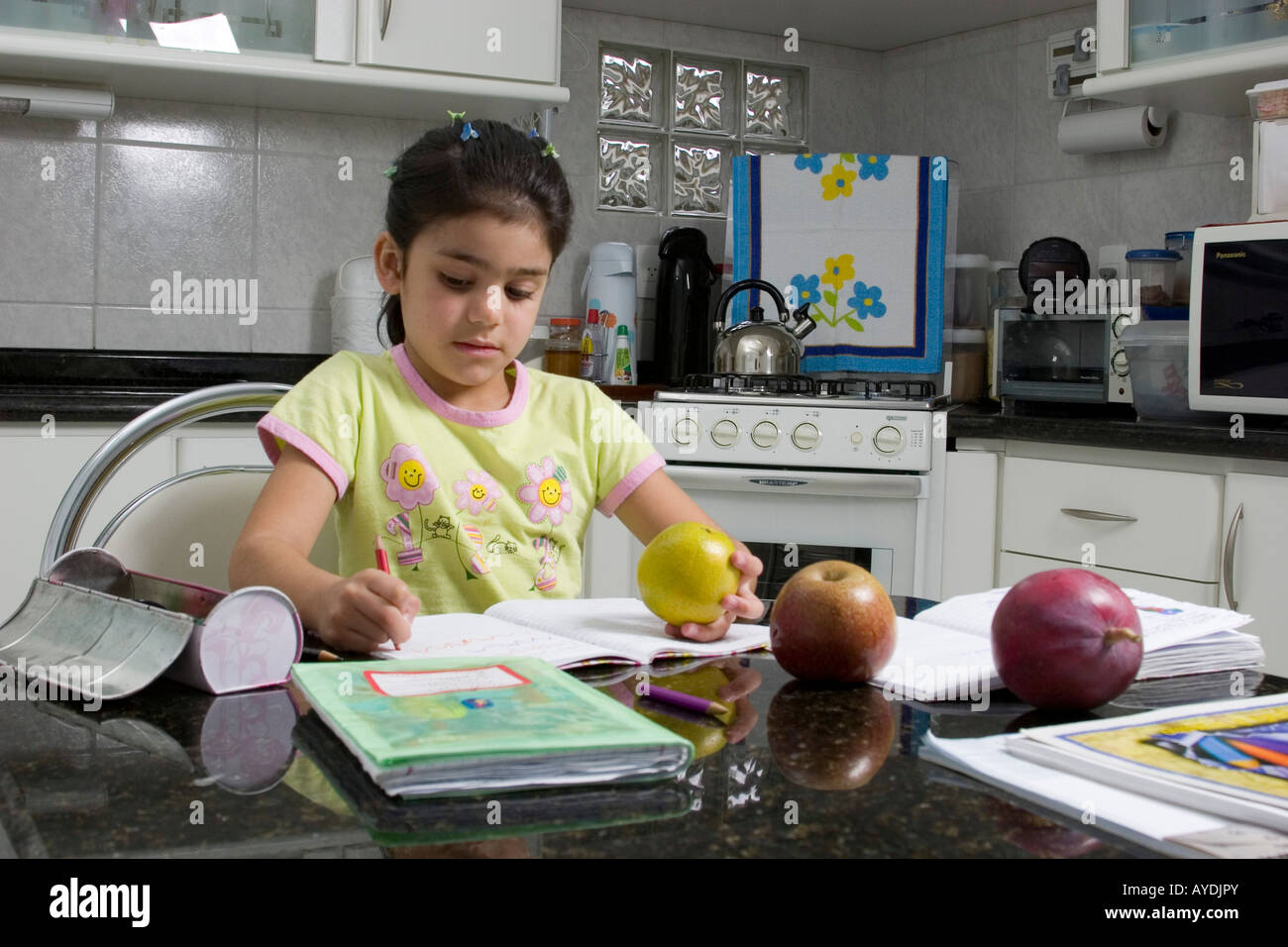 kid doing homework Stock Photo - Alamy