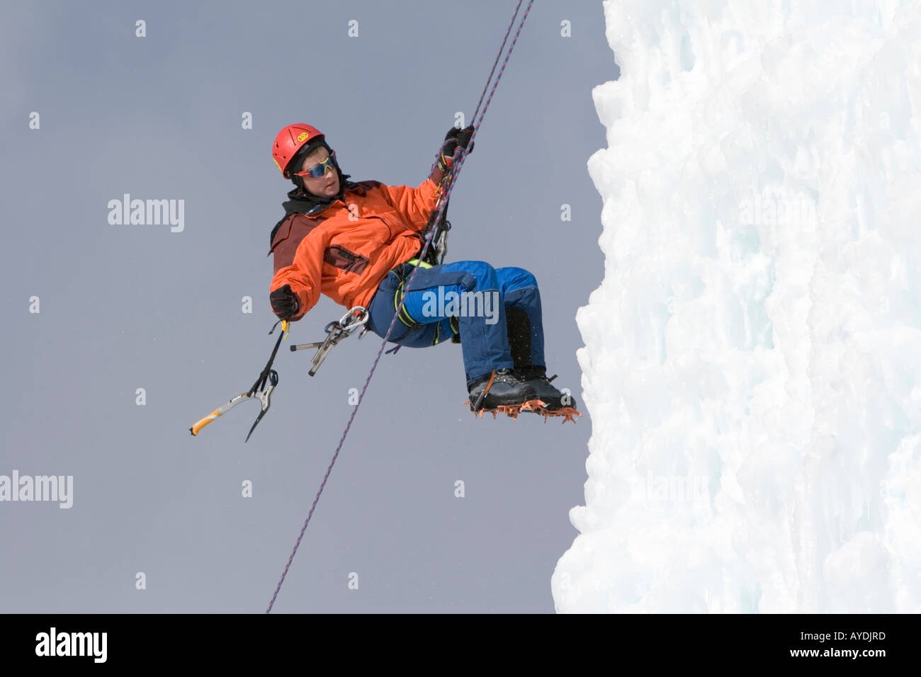 Ice climbing, Italian Alps Stock Photo - Alamy