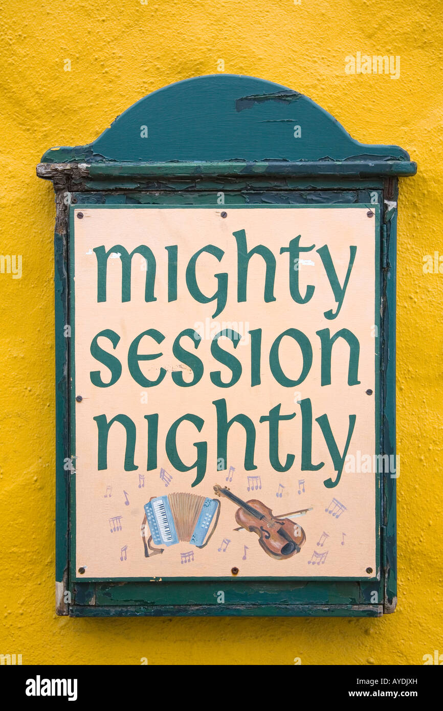 Pub sign Dingle Town Dingle Peninsula County Kerry Ireland Stock Photo ...
