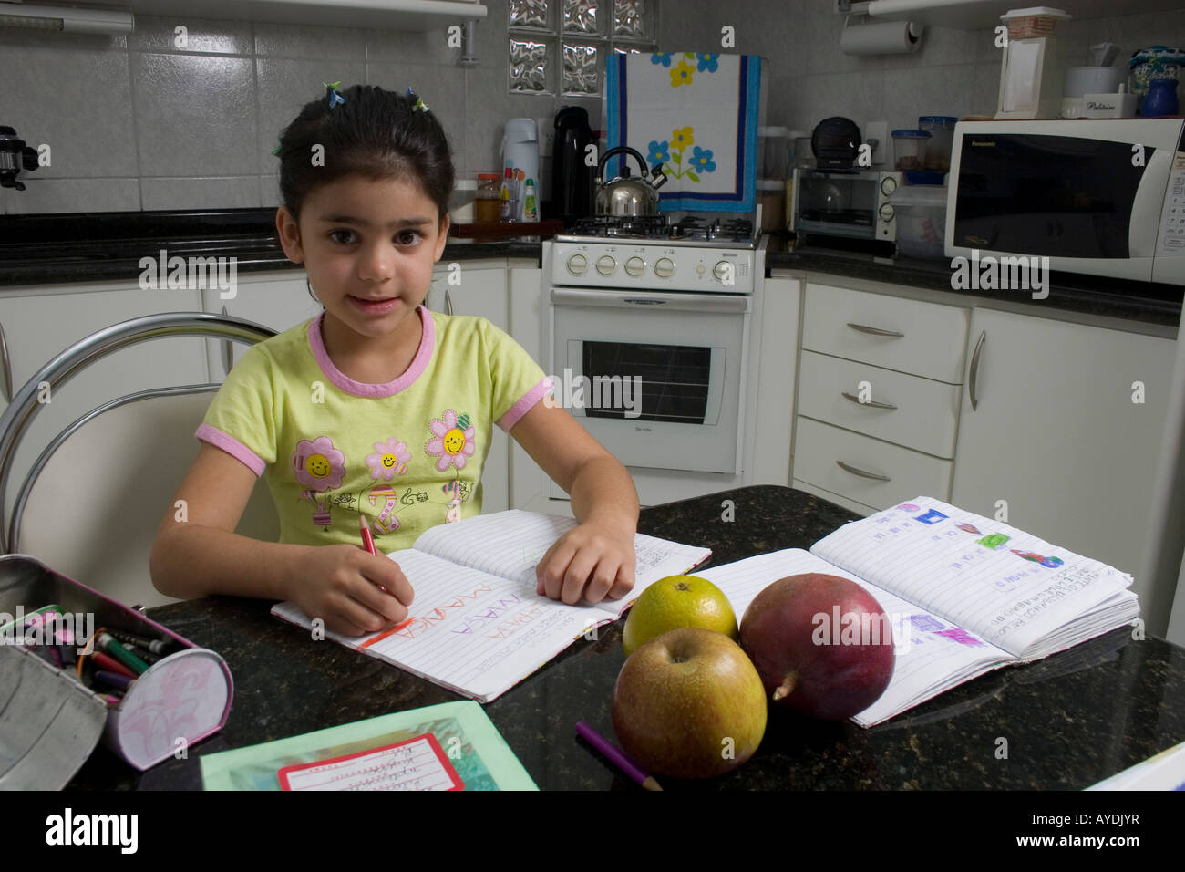 kid doing homework Stock Photo - Alamy