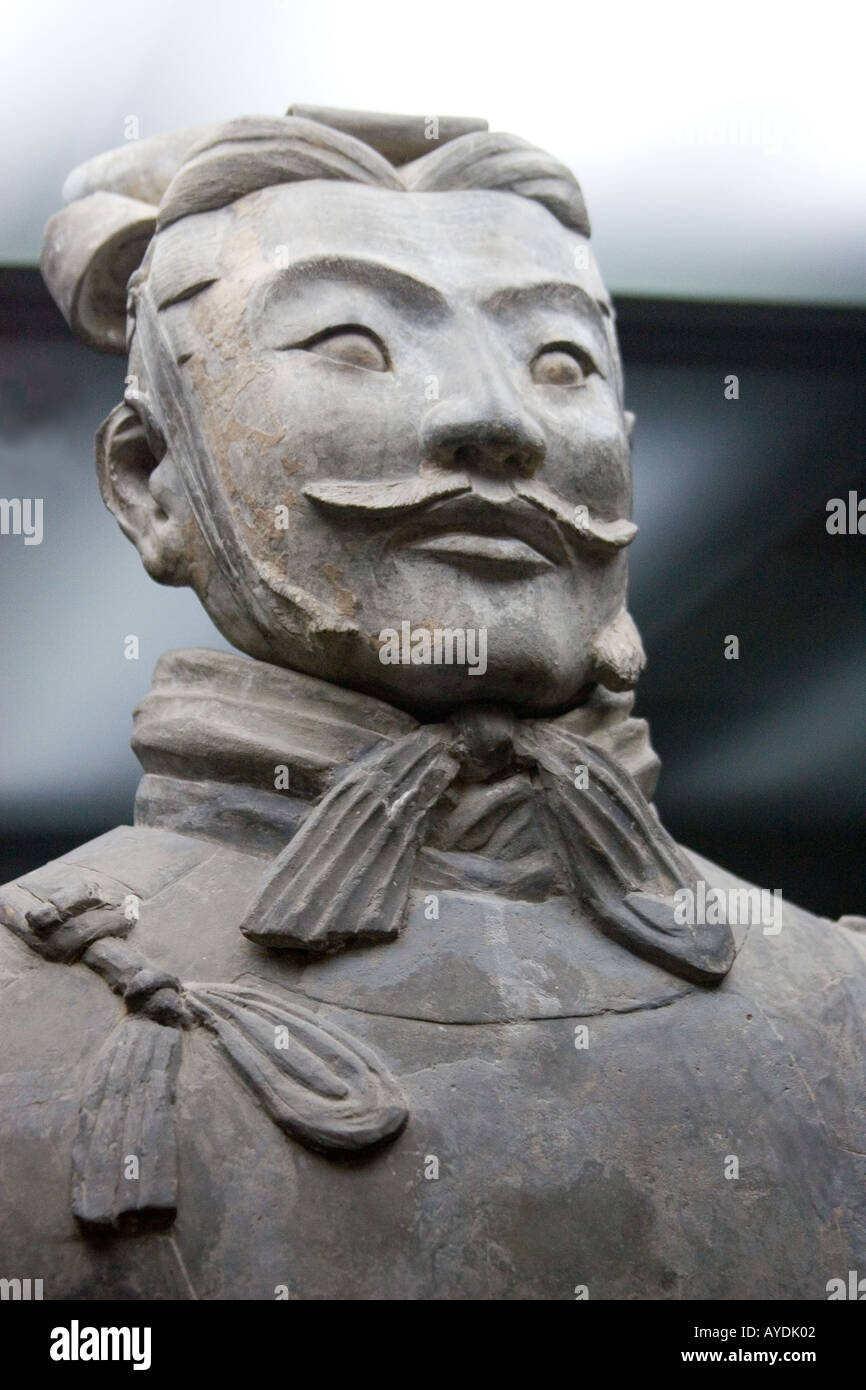 Terracotta general in Xian, China. Evidence of the paint that once ...