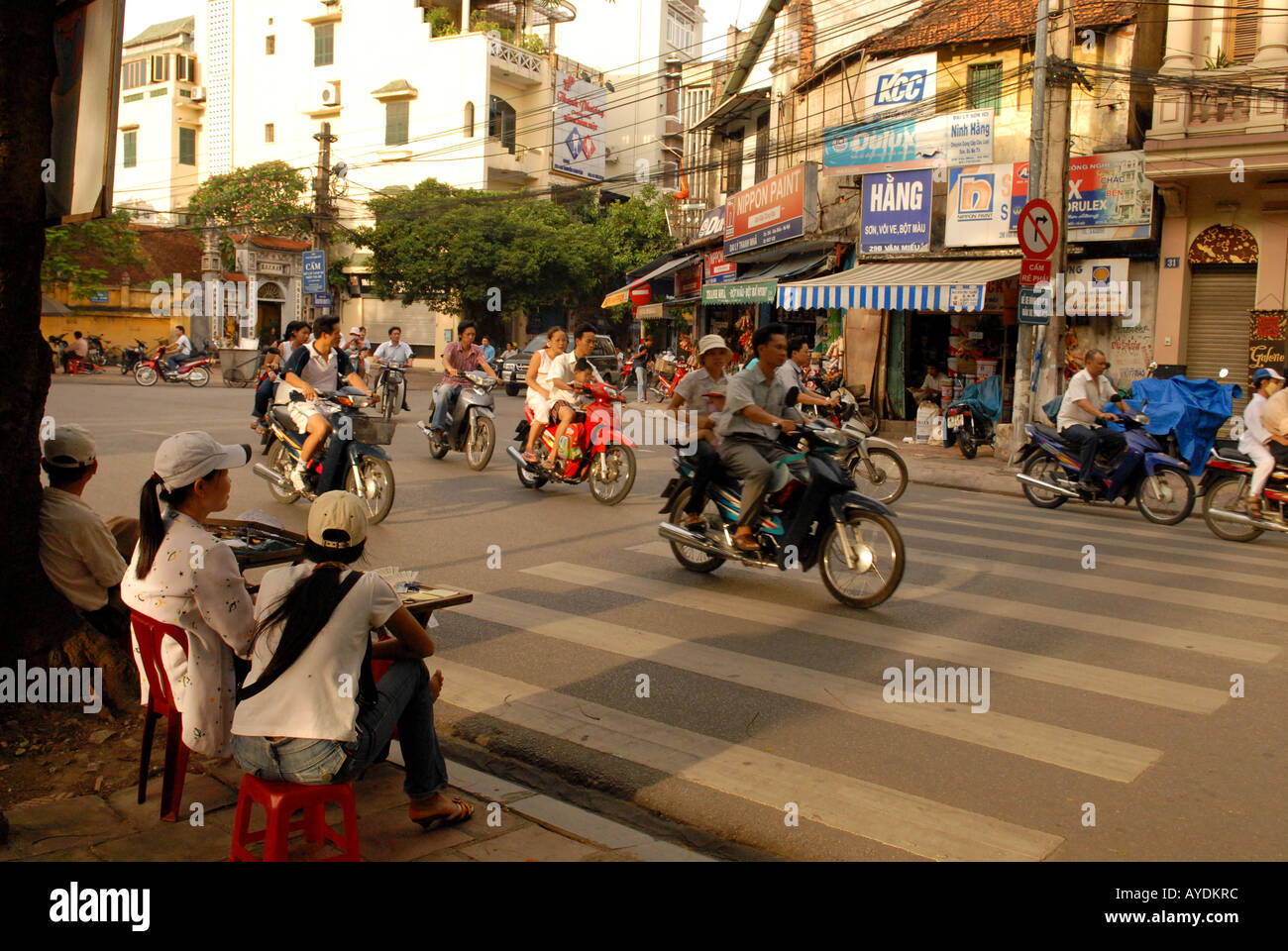 Street scene city of Hanoi Stock Photo - Alamy