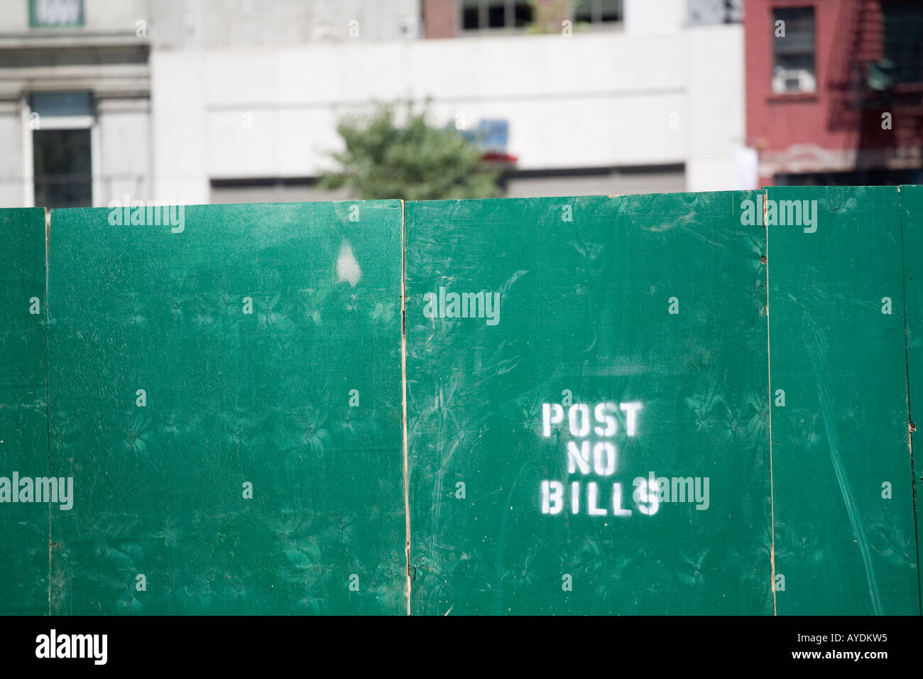 Post no bills stencil Stock Photo - Alamy
