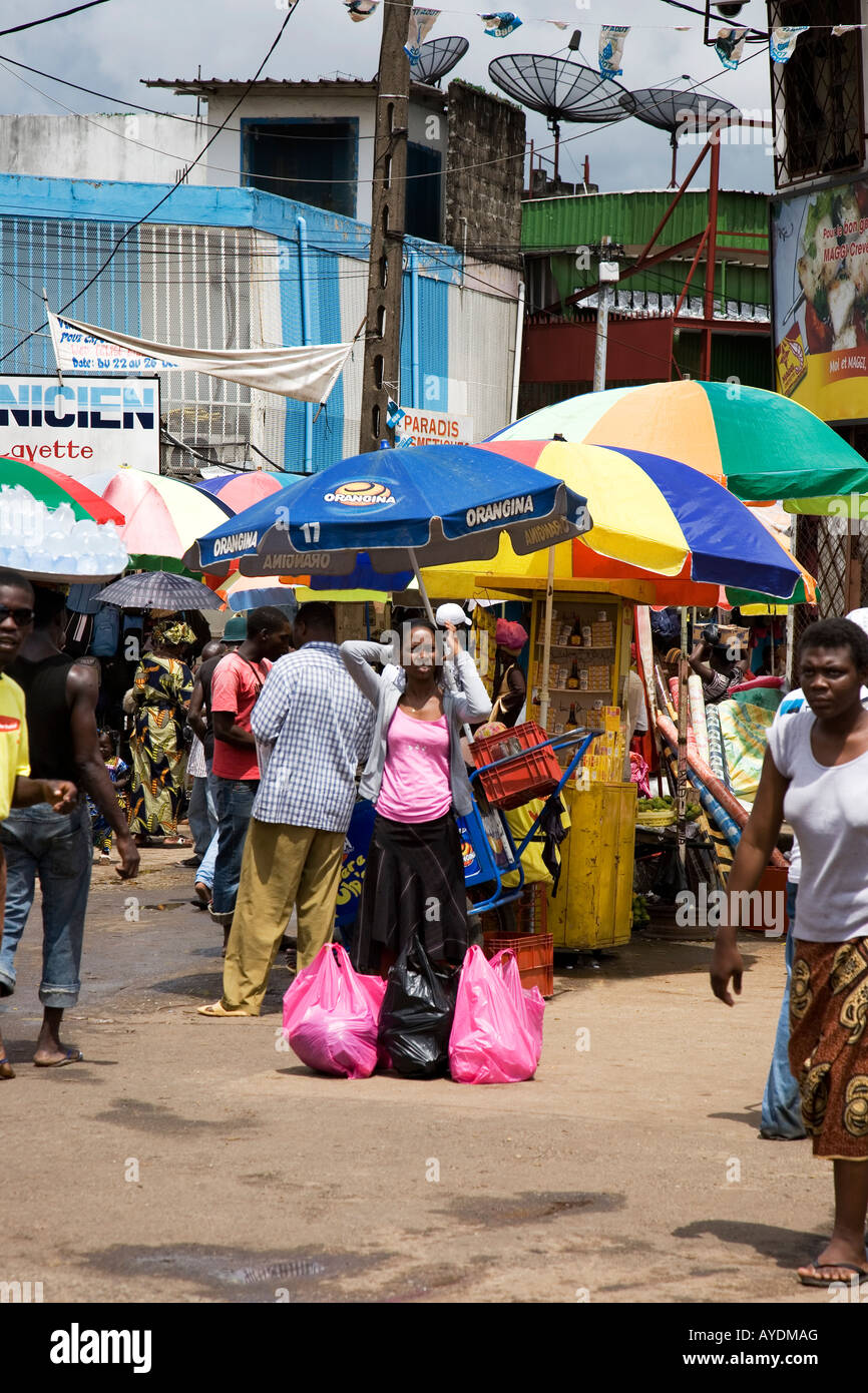 Mont-Bouet Market, largest market in Libreville, Gabon Stock Photo - Alamy