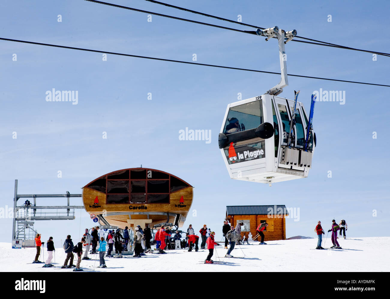 Bubble Lifts In La Plagne The French Alps France Europe Stock Photo - Alamy