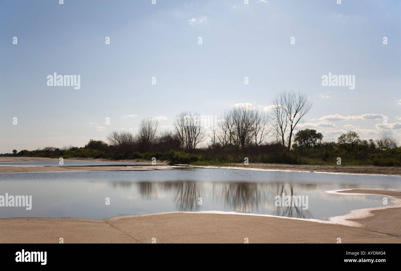 Water on abandoned runway Stock Photo - Alamy
