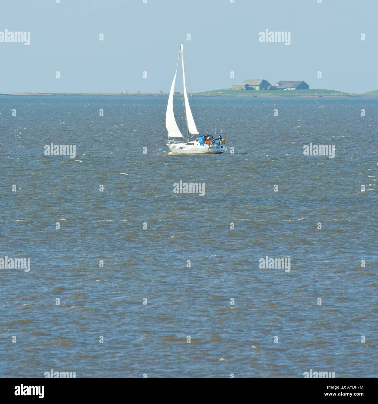 sailing ship on the North Sea Stock Photo - Alamy