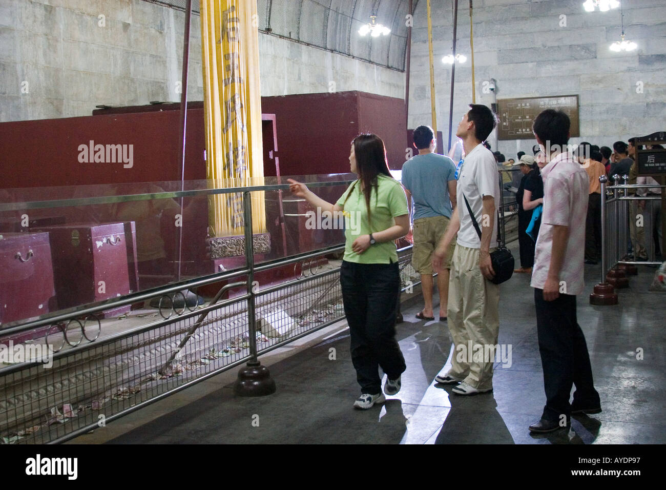 Chinese tourists visiting inside the Ming Tombs in Beijing China Stock ...