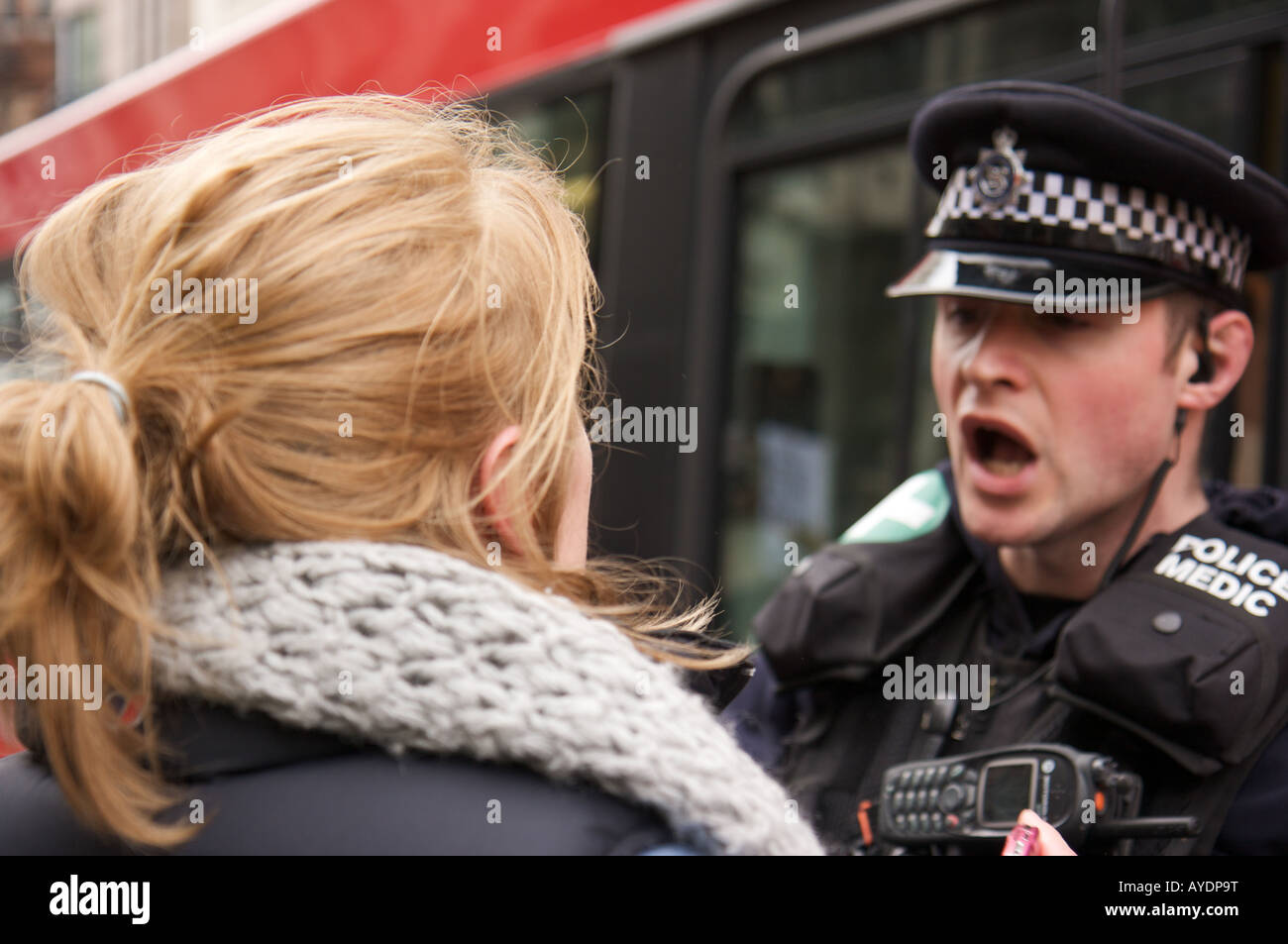 Police shouting hi-res stock photography and images - Alamy