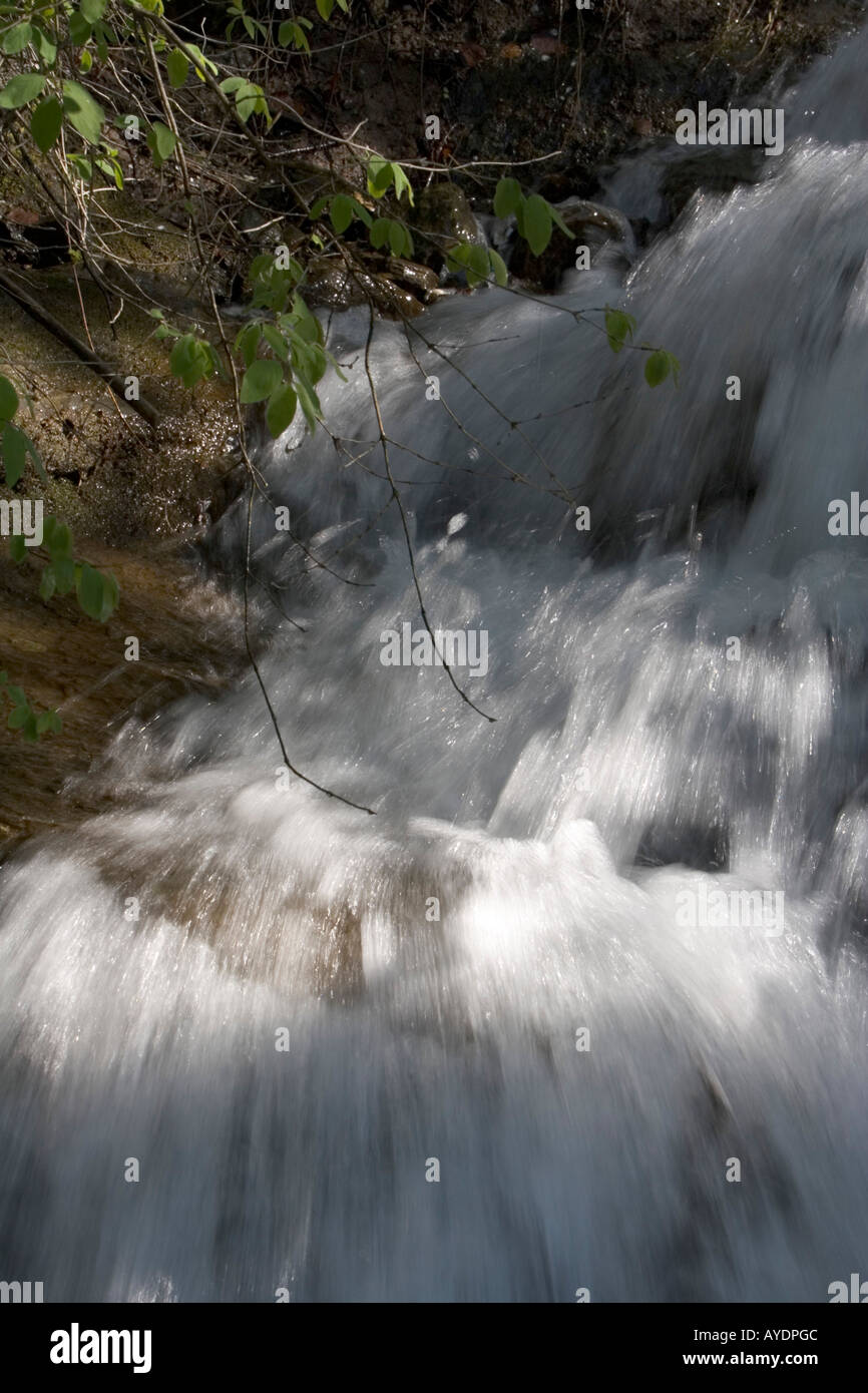 Fast flowing mountain stream Stock Photo - Alamy
