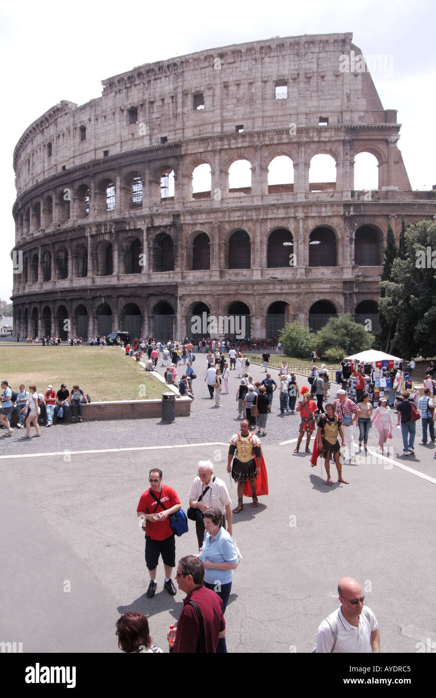 The Colosseum Rome and tourists Stock Photo - Alamy