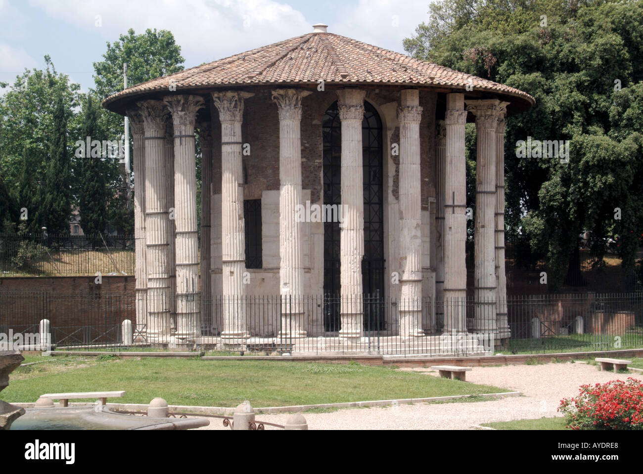 Temple of Hercules Victor a Greek tholos round marble temple design in ...