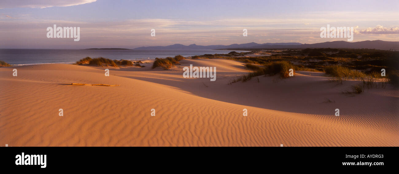 Sunset over dunes, Cape Peron, St Helens Point State Recreation Reserve ...