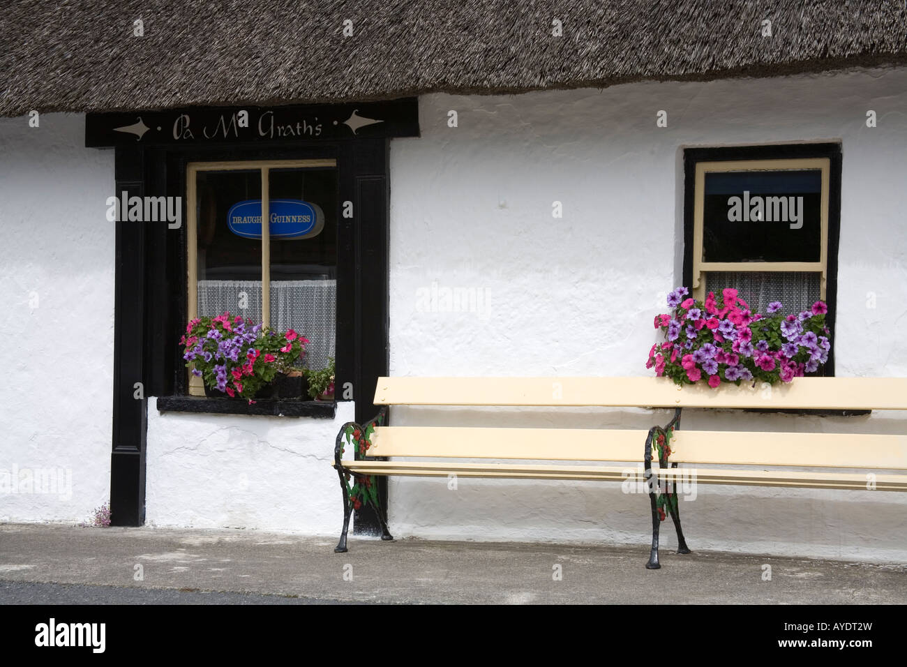 Thatched Pub in Boher County Limerick Ireland Stock Photo - Alamy
