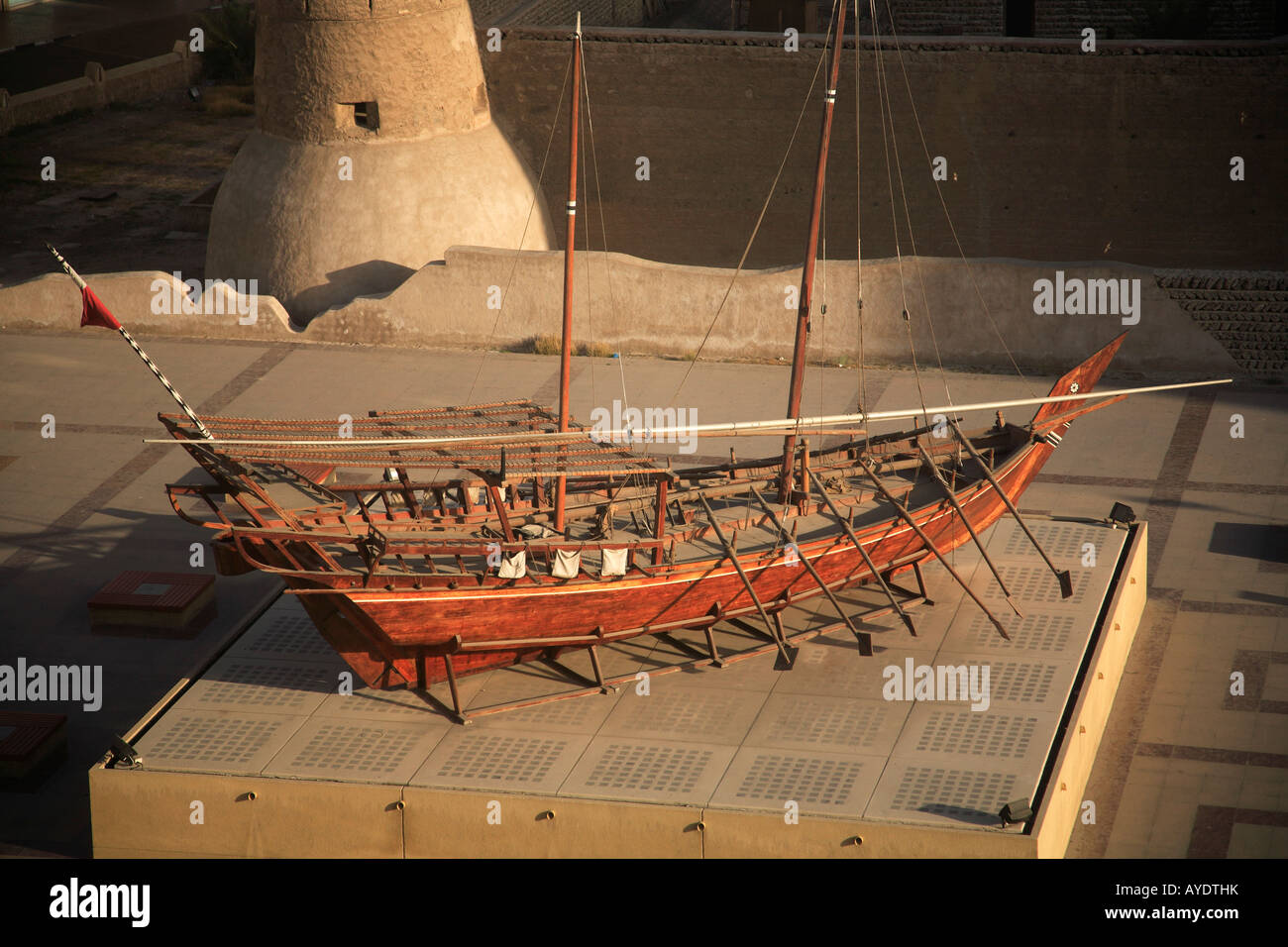 United Arab Emirates Dubai Museum traditional dhow boat Stock Photo - Alamy