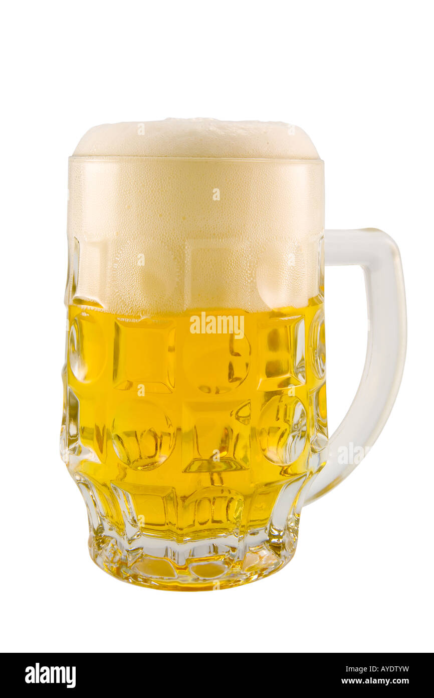 the cup of beer isolated with clipping path Stock Photo - Alamy