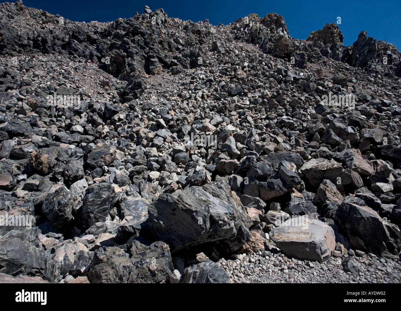Obsidian dome geological site at 8000 ft on the east side of the Sierra ...