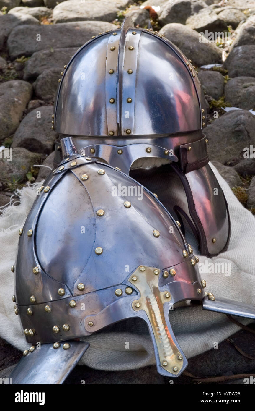 Armour of the Comitatus Historical re-enactment group, England Stock ...