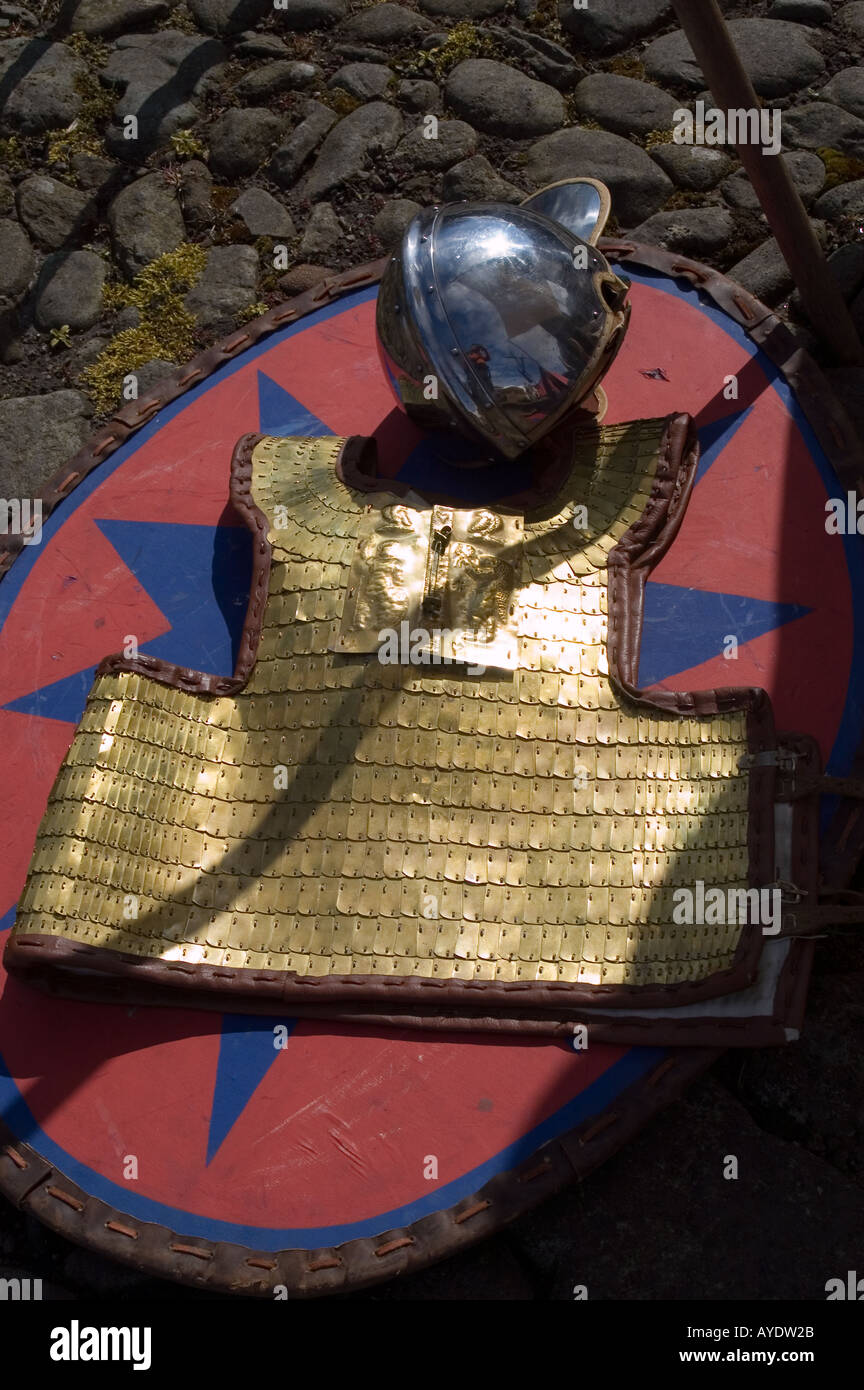 Armour of the Comitatus Historical re-enactment group, England Stock ...