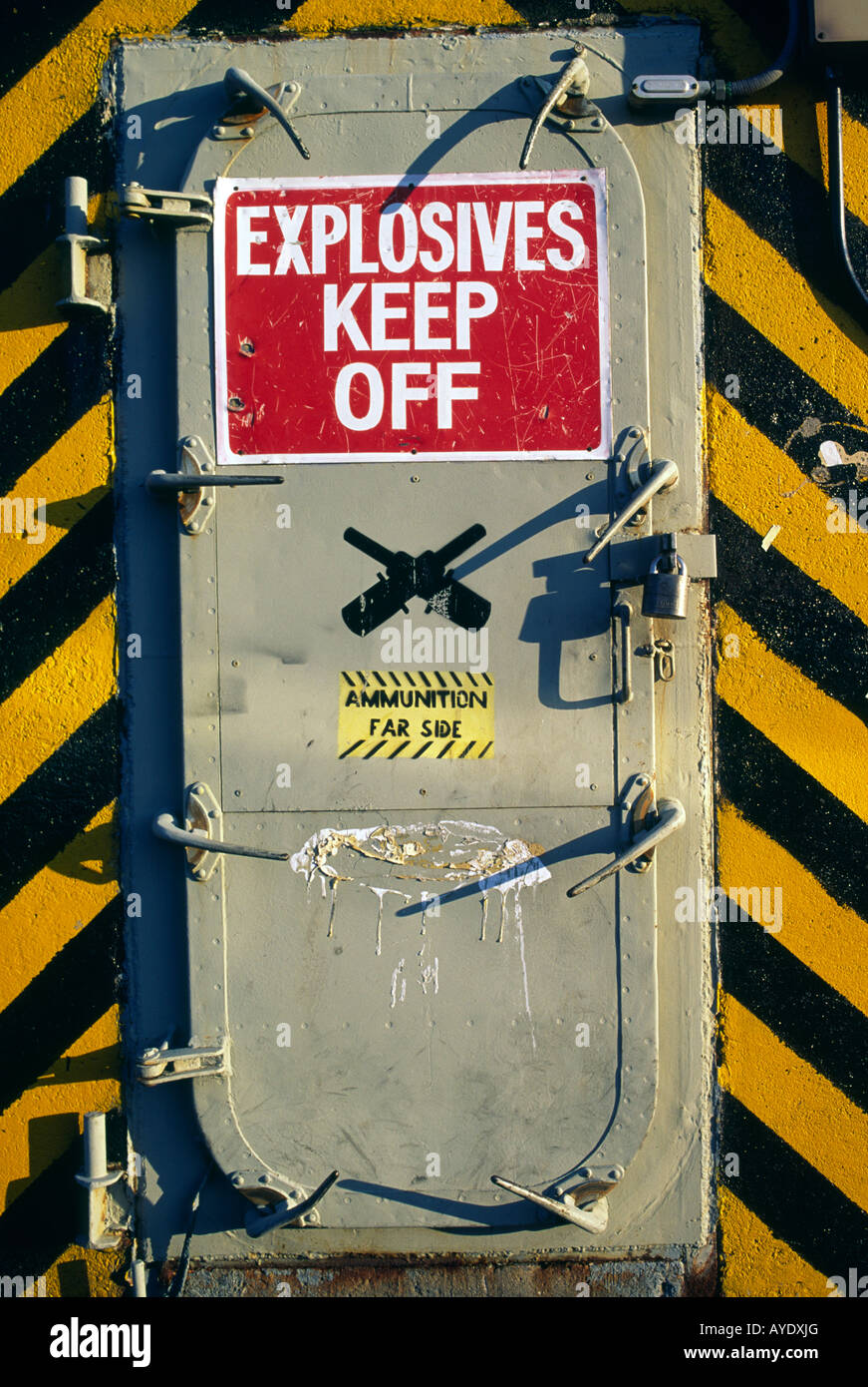 Explosives bunker door at the Charlestown Navy Yard in Boston ...