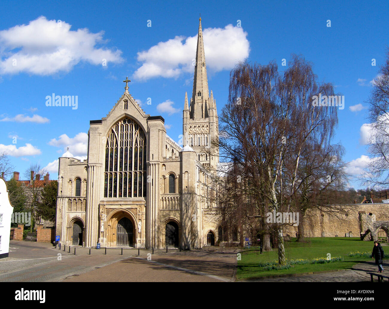 The West Front of Norwich Cathedral, Norwich, Norfolk, England, UK ...