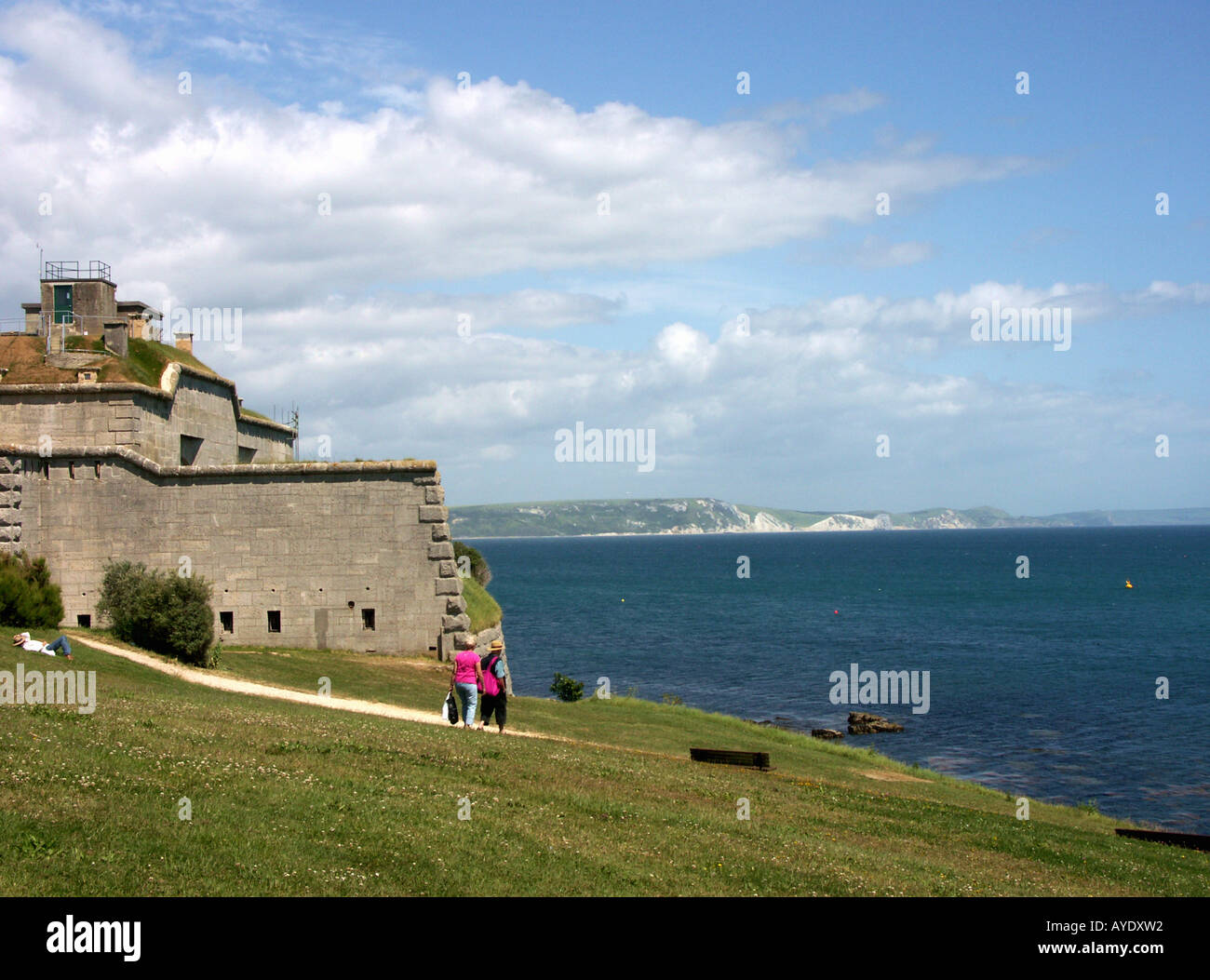 Northe Fort and Weymouth Bay, Dorset, England, UK, United Kingdom ...