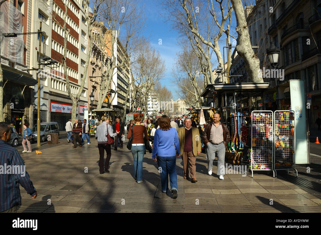 The historical La Rambla. Barcelona, Spain Stock Photo - Alamy