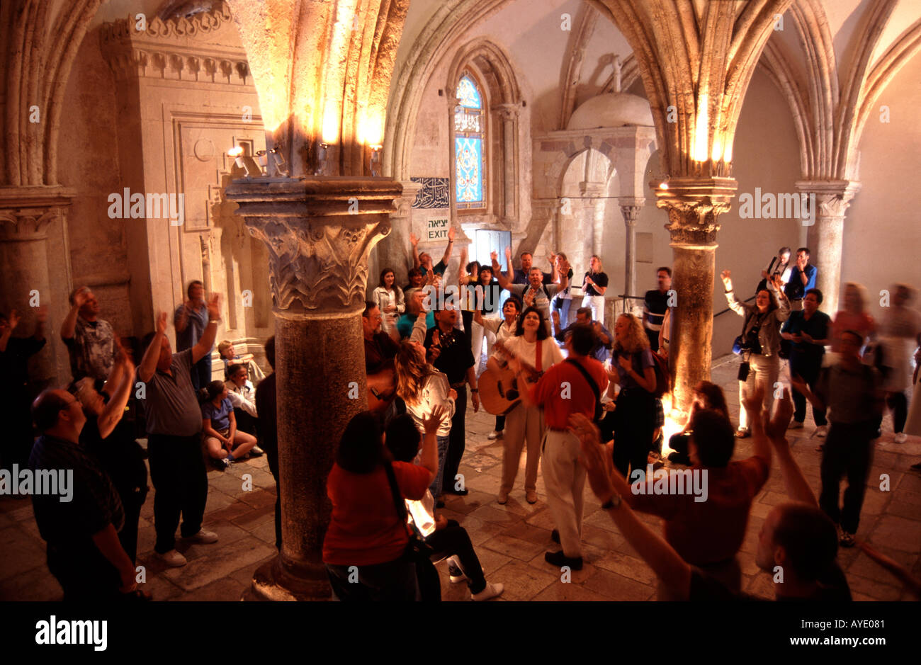 Israel Jerusalem Old City Coenaculum Hall of the last supper American ...