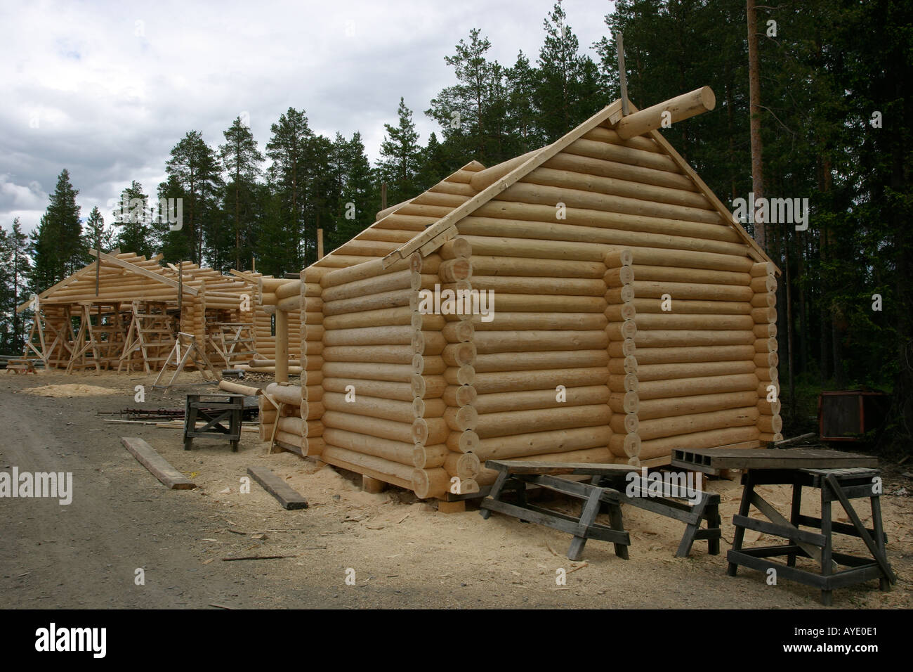Log pole construction hi-res stock photography and images - Alamy
