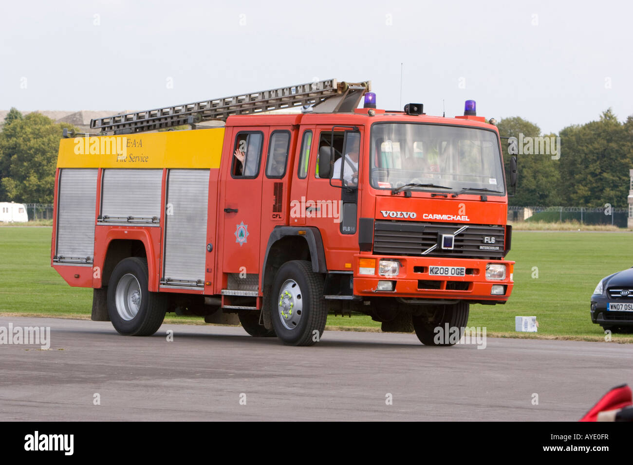 Public rides in a vintage fire engine Stock Photo - Alamy