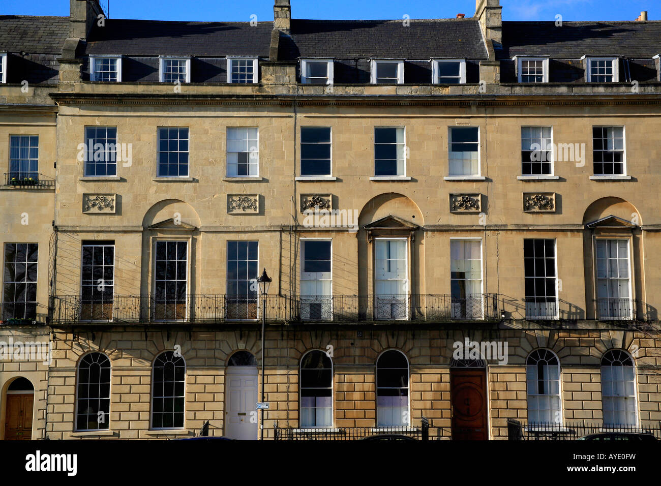 Georgian terrace, Marlborough Lane, Bath, Somerset, England Stock Photo ...